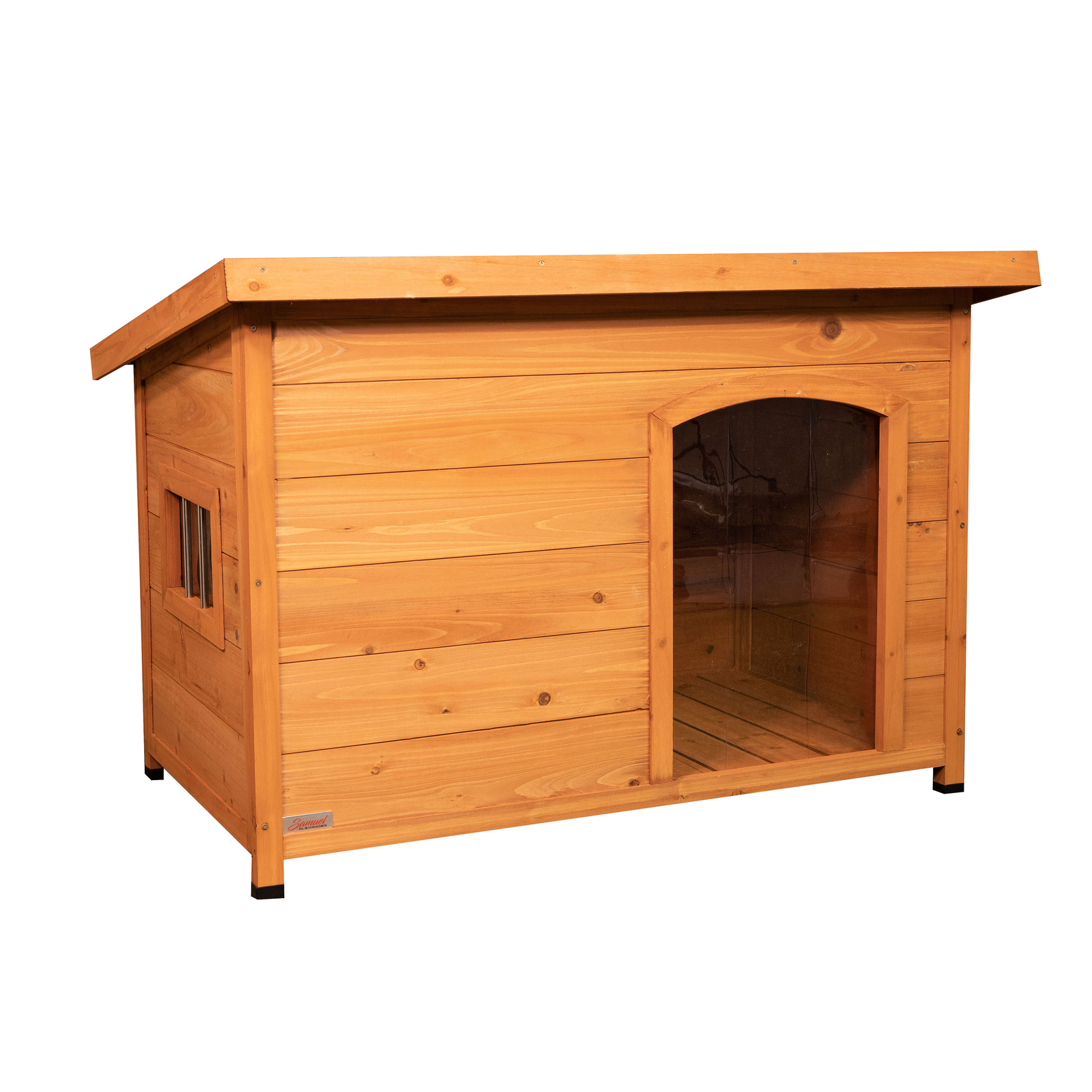 72cm x 1.04m Medium Outdoor Garden Cosy Wooden Dog House Kennel with ...