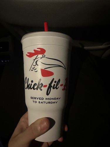 (New) Un-used Chick-fil-A cup With weird writing on the side | eBay