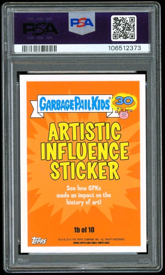 2015 Garbage Pail Kids 30th Ann 1b ~ Dick Tracy Comic Carla ~ PSA 9 ...
