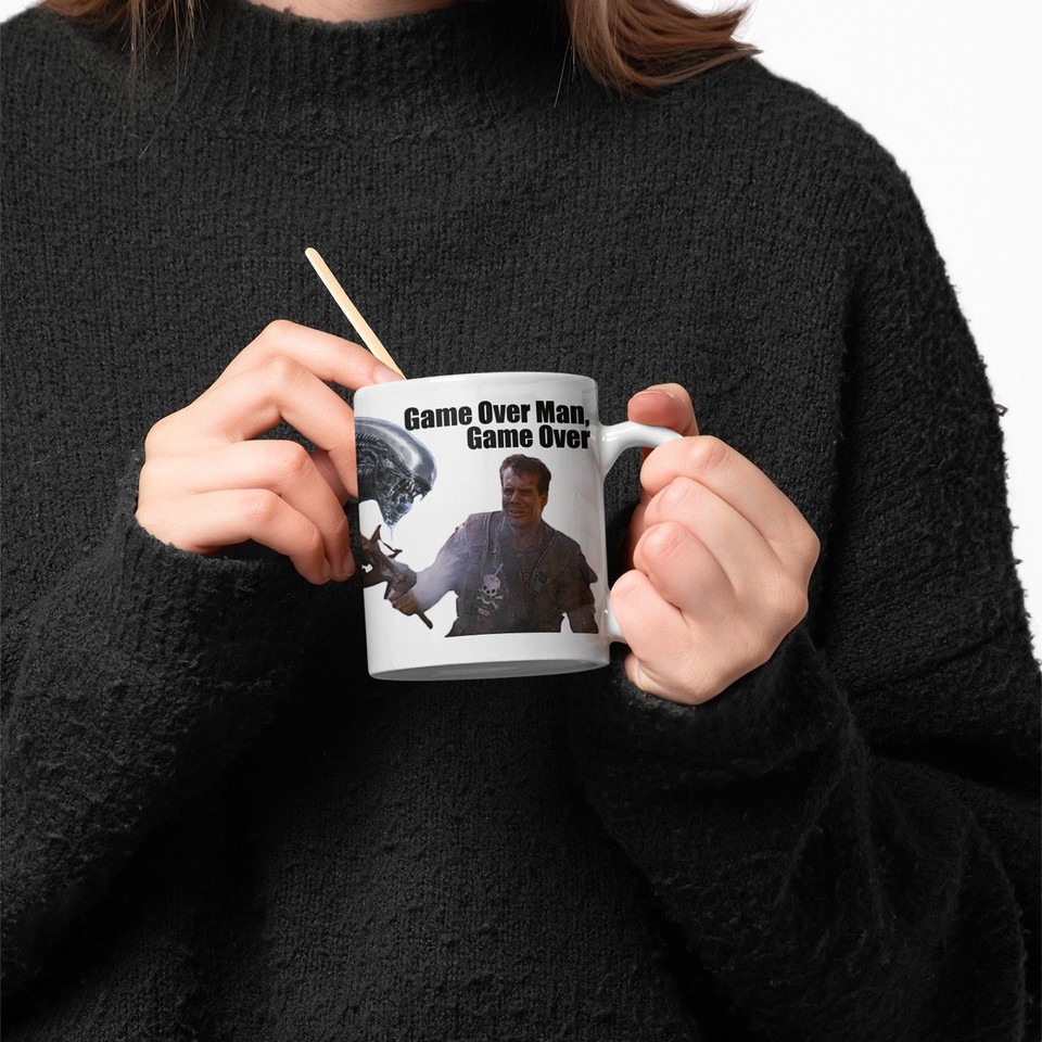 Game Over Man, Gamer Over - Aliens - Private Hudson - Film Quote Mug ...