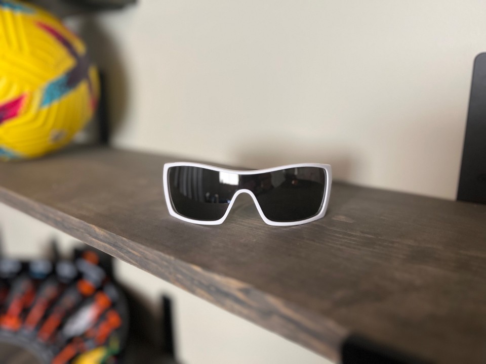 Oakley Batwolf Sunglasses White Frame Prism Lenses w/ Pouch and Icons ...