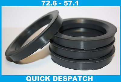 4 X 72.6 - 57.1 ALLOY WHEEL LOCATING HUB SPIGOT RINGS FIT AUDI ALL ROAD ...