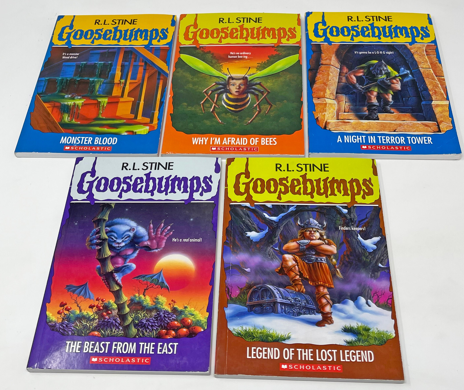 Goosebumps Thin Print 2017 Lot 5 Books Beast from East Legend of Lost ...