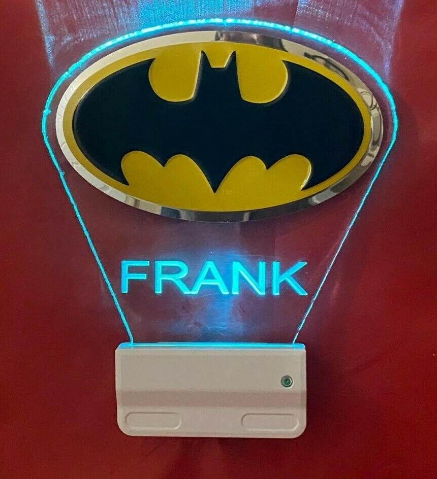 Batman Superheroes Night Light Personalized LED Plug In With Dusk to ...