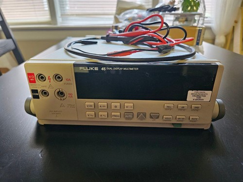 Fluke 45 Dual Display Digital Benchtop Multimeter DMM with 2 sets test ...