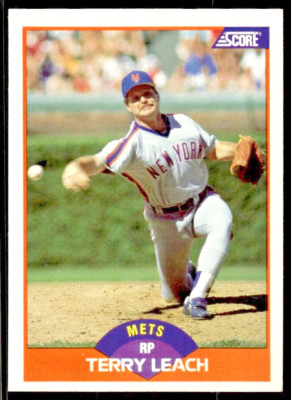 1989 Score #431 Terry Leach Pitcher New York Mets FREE shipping | eBay