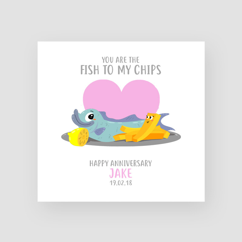 Funny Happy Anniversary Fish Fish Anniversary Card Etsy UK