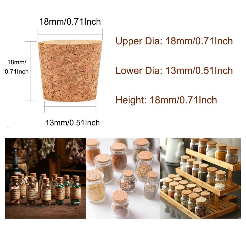 Cork Stopper Plug Tapered Style Sealing Plugs For Jars Jugs Bottles ...