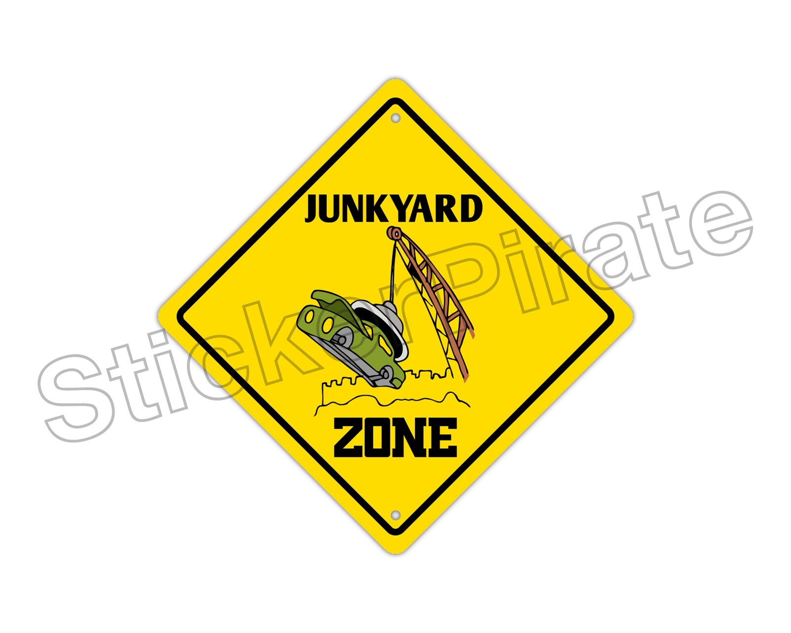 *Aluminum* Junkyard Zone Funny Metal Novelty Sign 12"x12" | eBay
