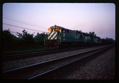 Railroad Slide - Burlington Northern #5078 Locomotive 1989 Westmont ...