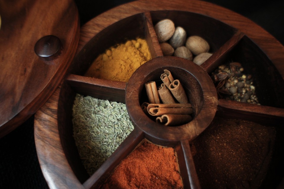 Handmade Indian Wood Spice Box / Masala Box / Spice Rack / Jewelry Box ...