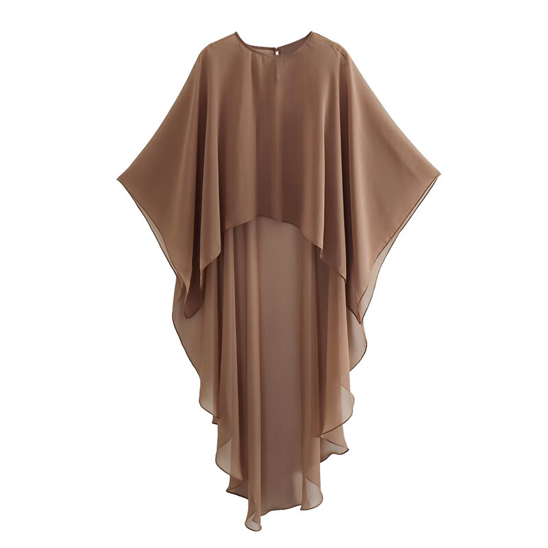 Women's Tulle Summer Poncho Cloak Jacket Loose Tunic Asymmetric Holiday ...