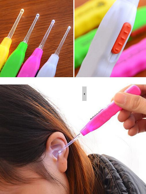 3x Lot of LED Flashlight Ear Pick Ear Wax Remover Cleaner Tool Set | eBay