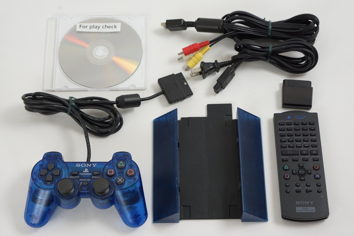 PS2 OCEAN BLUE Console System Japan SCPH-37000 L NTSC-J Playstation 2 ...