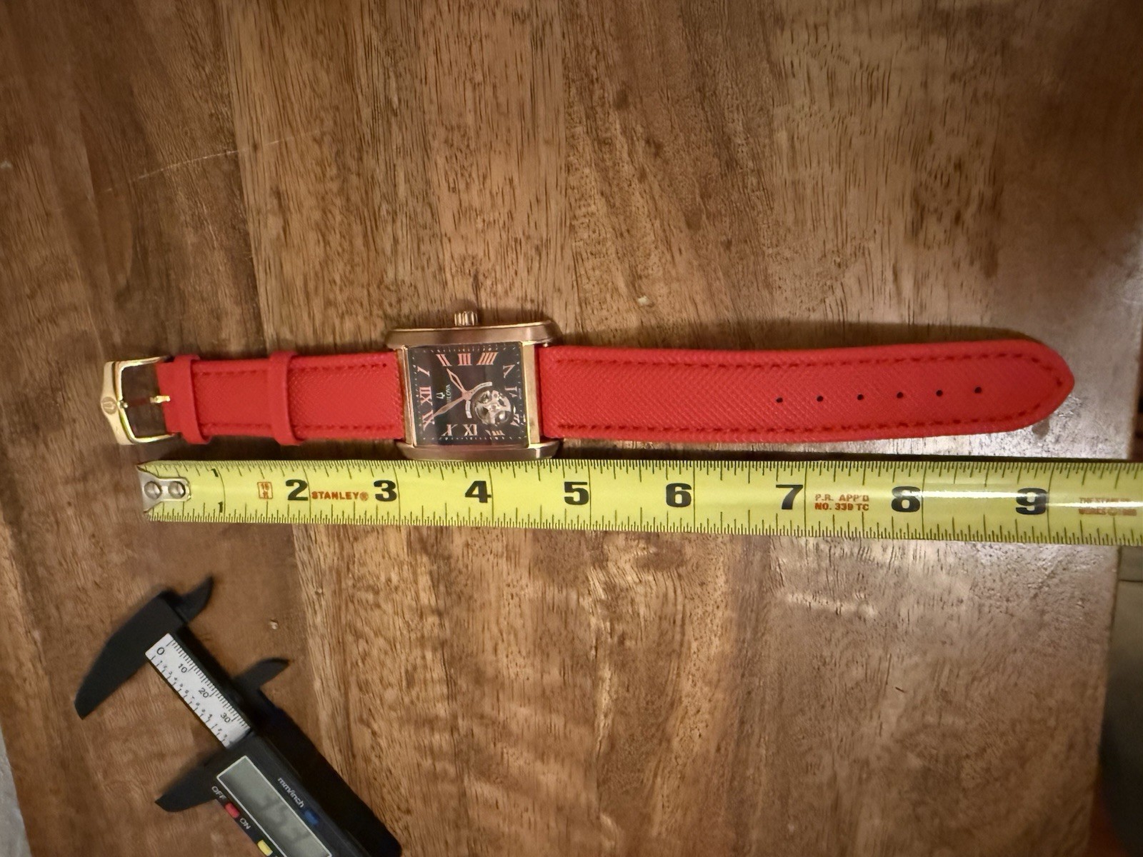 Bulova Sutton Tank Copper Bezel Roman Numeral Automatic Watch Black ...