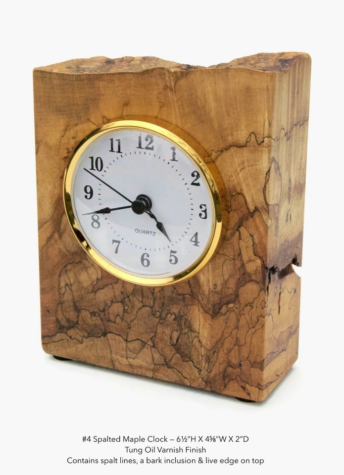 Spalted Maple Wood Clock with 3" Diameter Quartz Movement | eBay