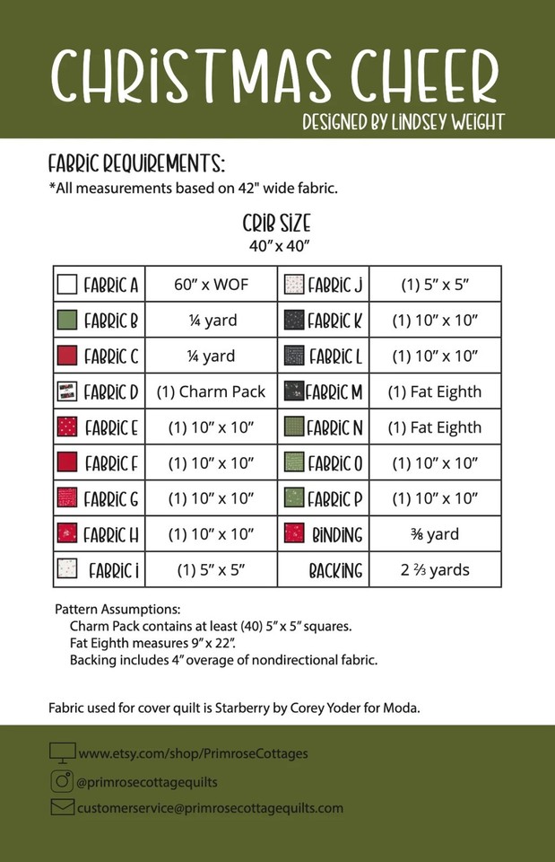 Corey Yoder STARBERRY Quilt Kit MODA Christmas Cheer Quilt and Pillow ...