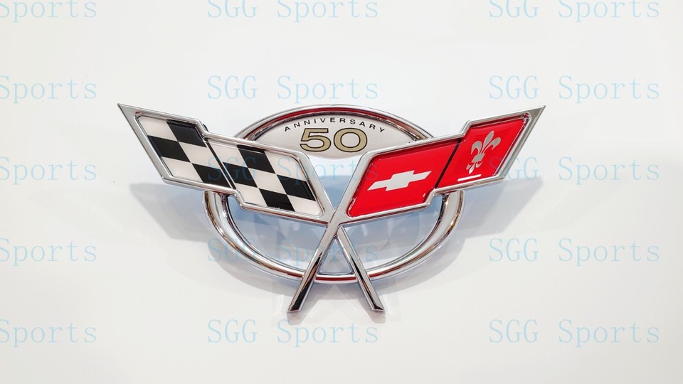 1PC 1997-2004 C5 Corvette Chrome Front Only 50Th Anniversary Cross ...