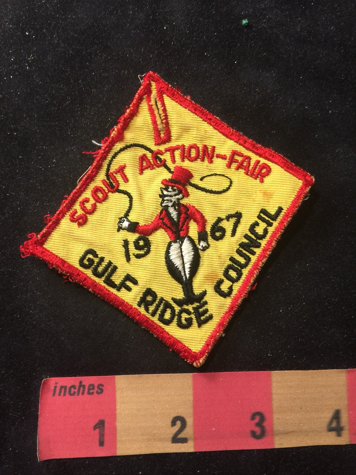 Vtg 1967 GULF RIDGE COUNCIL SCOUT ACTION FAIR BSA Boy Scouts Patch 83N ...