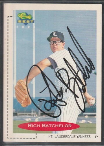 035, Original Autograph, Rich Batchelor; Ft. Lauderdale Yankees 1991 ...