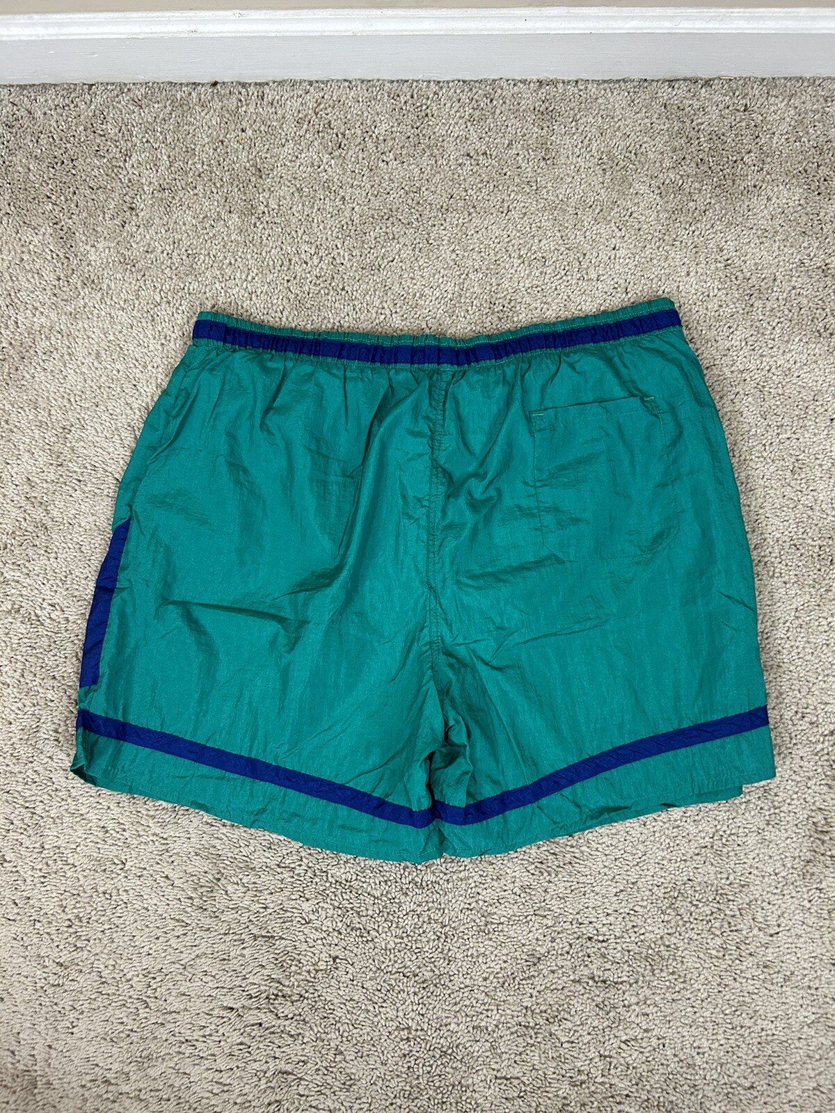 Vintage Bugle Boy Swim Shorts Mens XL Nylon W/liner Aqua berry Color 90 ...