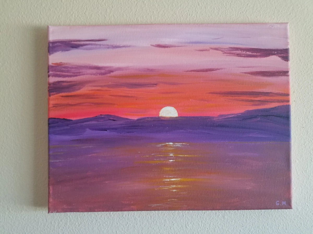 Easy Ocean Sunset Paintings