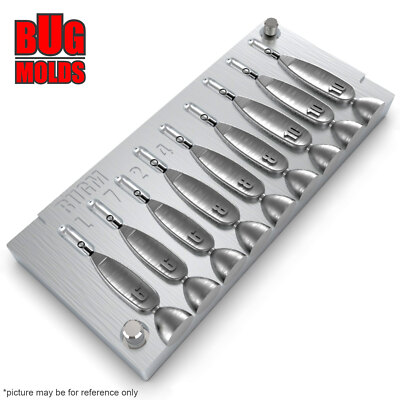Fishing Sinker Mold Aluminium Fishing Mold Lure making Lead Molds Jig ...