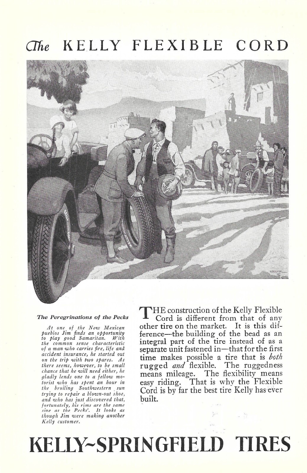 1925 Kelly-Springfield The Kelly Flexible Cord Tire Vintage Print Ad | eBay