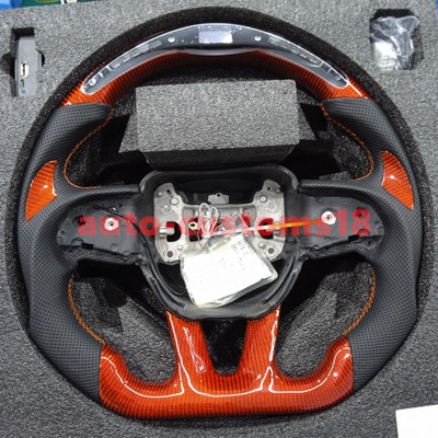 LED Carbon Fiber Steering Wheel For charger challenger hellcat srt 2015 ...