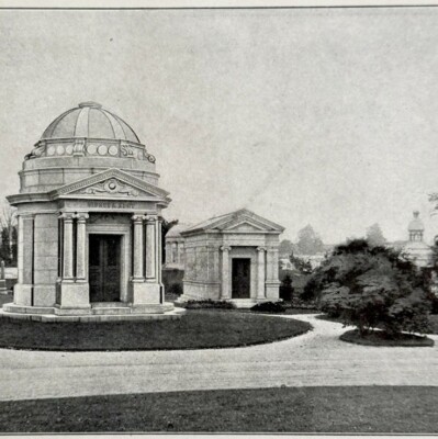 Cemetery Crypt Mausoleum Tombstone Architecture 1899 Victorian Design ...