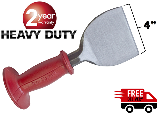 Pro 4" (100mm)heay Duty Brick Bolster Chisel Guard Strong Stone Amtech ...