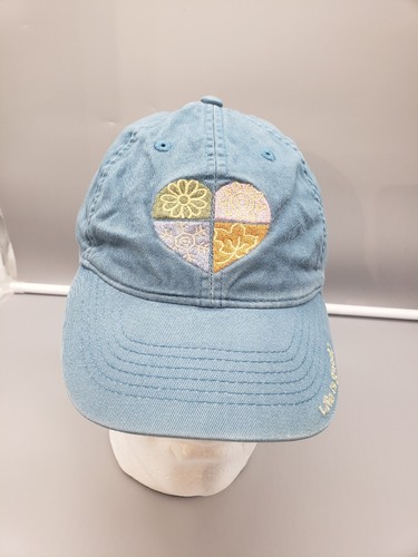 Life Is Good Baseball Cap Adult Adjustable Strapback Hat Blue Heart ...
