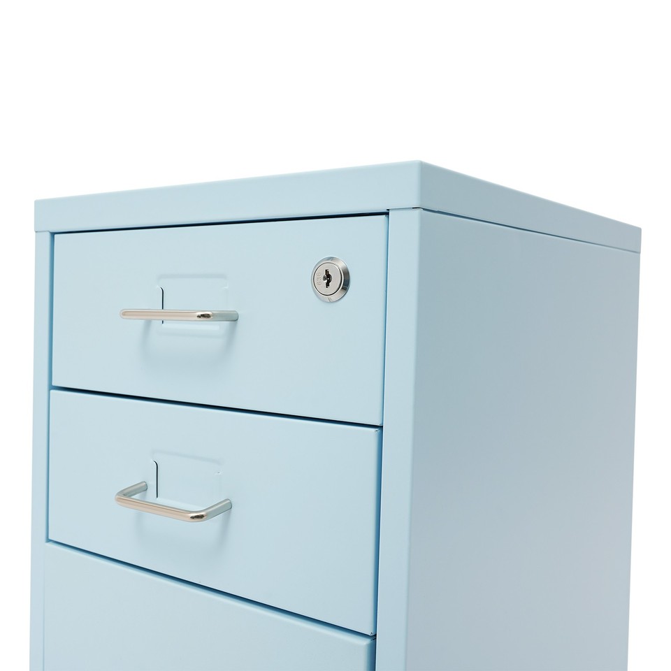 3-drawer Vertical Office File Cabinet Lockable Documents Organizer With ...