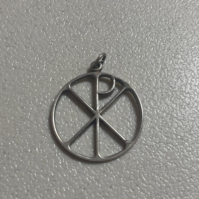 Antaya Sterling Silver Cross Pendant Necklace Greek Iota, Chi, Rho ...