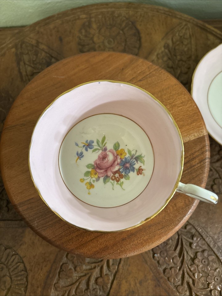 VINTAGE ROYAL GRAFTON CUP & SAUCER, Made In ENGLAND Pink Floral | eBay