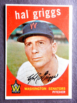 Hal Griggs #434 Topps 1959 Baseball Card (Washington Senators)* | eBay