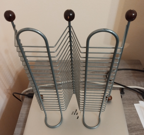 VTG - CD Tower Rack Holder Tabletop Silver Steel & Wood Holds 40 CDs | eBay