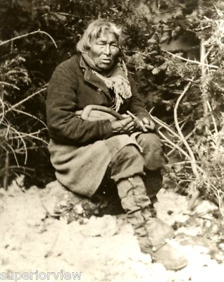 108 Year Old Ojibwa Chippewa Chief Lake Superior L'Anse Michigan 1870 ...