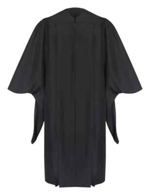 Classic Black Masters Graduation Gown Academic Regalia - Size 51 5'6 ...