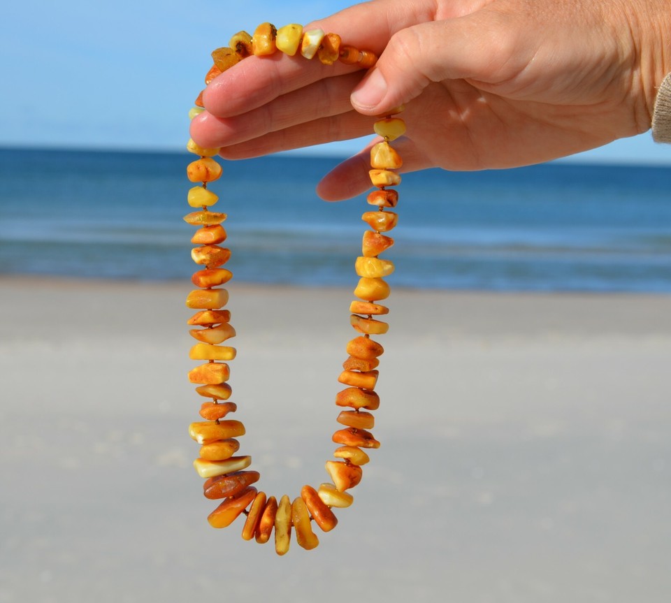 Raw Amber Necklace For Women Baltic Amber Stones Healing Amber Necklace ...