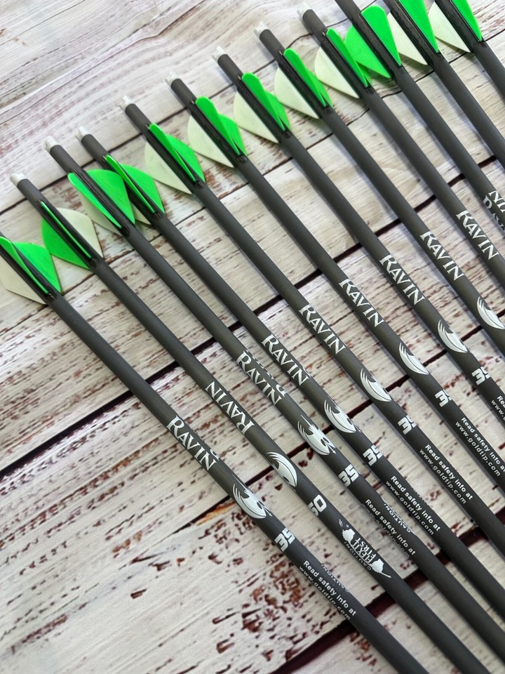 12 pack Ravin 20" 350 Crossbow Bolts with 2" vanes by Gold Tip Archery ...