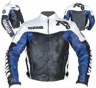 Yamaha R6 Racing Motorbike Leather jacket In Pure Cow Hide/5 Ce ...