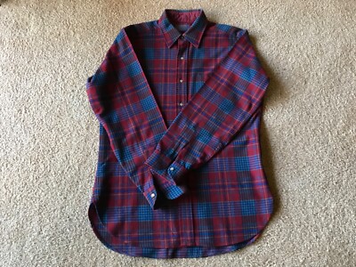 Pendleton Red Plaid Size Medium 100% Virgin Wool | eBay
