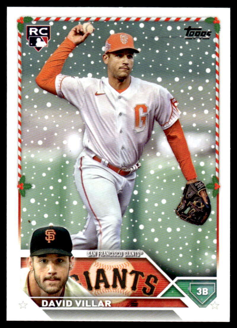 2023 Topps Holiday #H161 David Villar NM Near Mint RC Rookie Giants ID ...