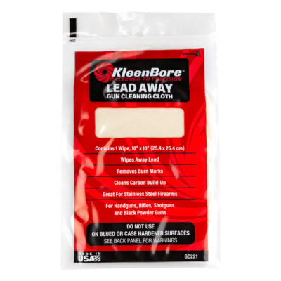 KleenBore Lead Away™ Gun Cloth, wipes away lead, cleans up burn marks ...