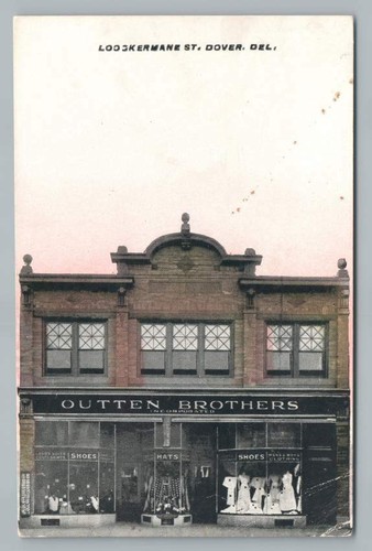 Outten Brothers Shoe Store DOVER Delaware~Antique PC Loockerman Street ...