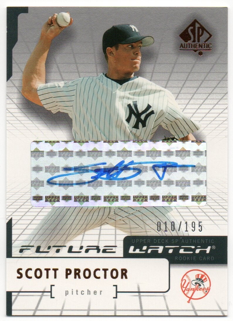 2004 SP Authentic Future Watch Autograph 195 #124 Scott Proctor RC Auto ...