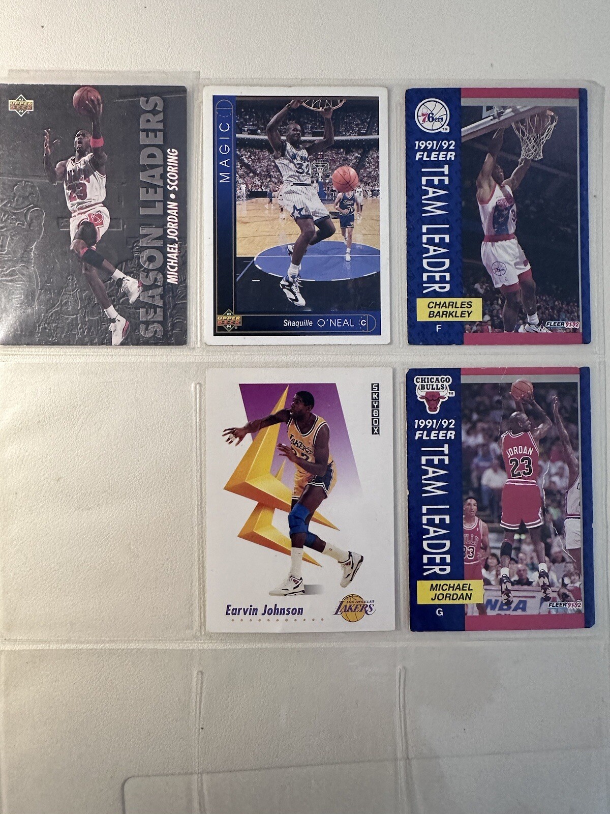 NBA CARDS / MICHAEL JORDAN, MAGIC JOHNSON, SHAQUILLE ONEAL, CHARLES ...