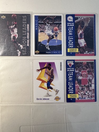 NBA CARDS / MICHAEL JORDAN, MAGIC JOHNSON, SHAQUILLE ONEAL, CHARLES ...