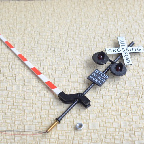 2 x O scale railroad grade crossing signal gate stop lever arm ...